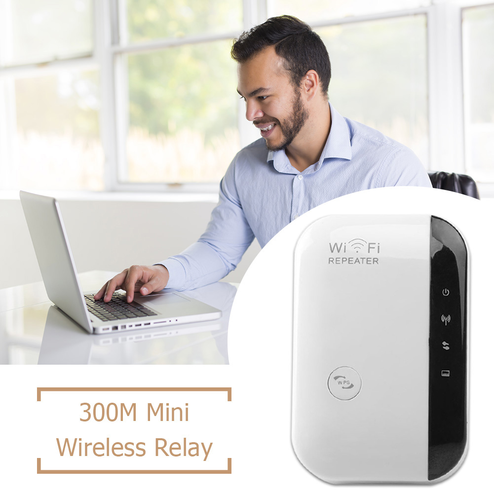 Long Range Wireless WiFi Repeater 300Mbps Network Signal Amplifier ...